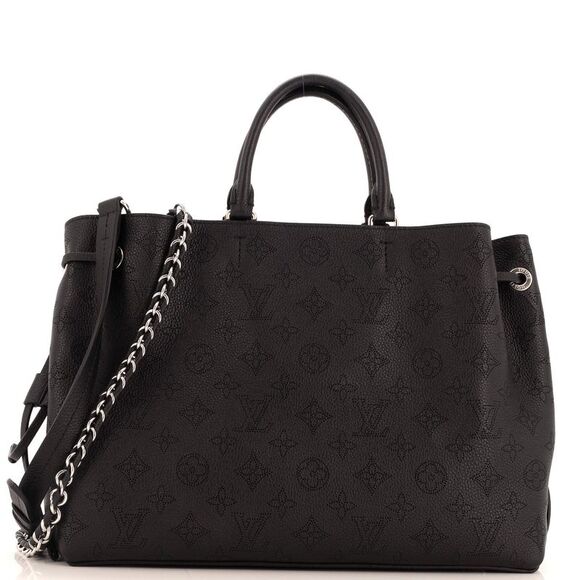 Louis Vuitton | Bags | Louis Vuitton Bella Tote Mahina Leather Black ...